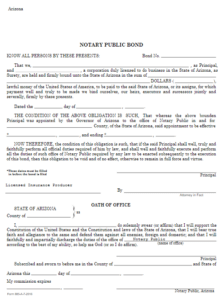 Arizona Notary Public Bond: A Comprehensive Guide