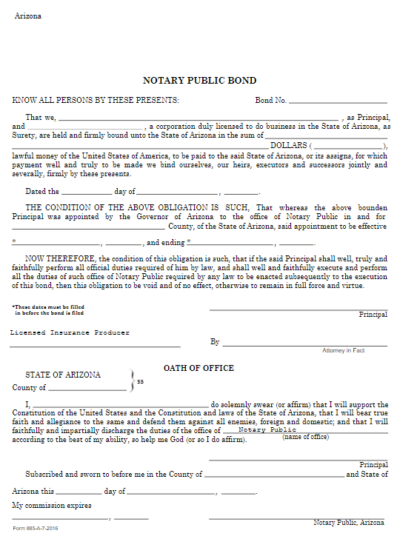 Arizona Notary Public Bond: A Comprehensive Guide