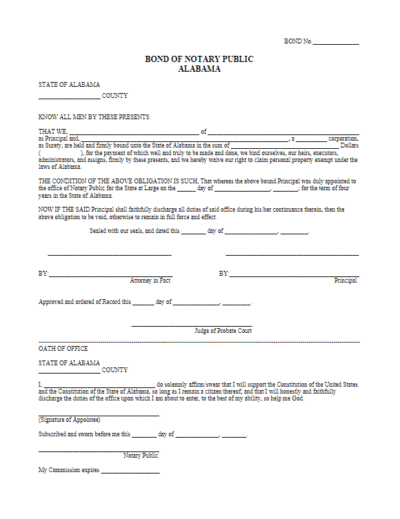 Alabama Notary Public Bond: A Comprehensive Guide