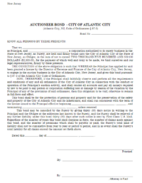 Atlantic City Auctioneer Bond: A Comprehensive Guide