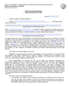 California Escrow Agent Bond: A Comprehensive Guide