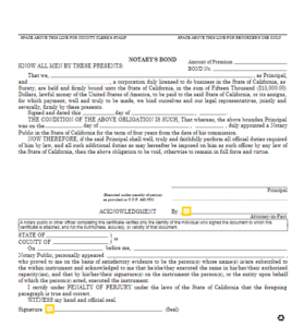 California Notary Public Bond: A Comprehensive Guide