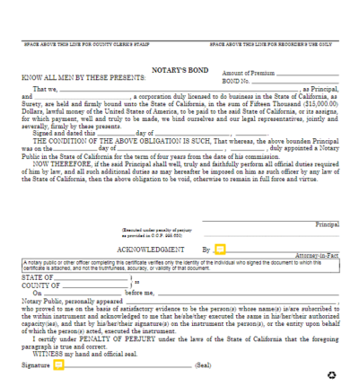 California Notary Public Bond: A Comprehensive Guide