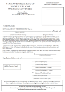 Florida Notary Public Bond: A Comprehensive Guide