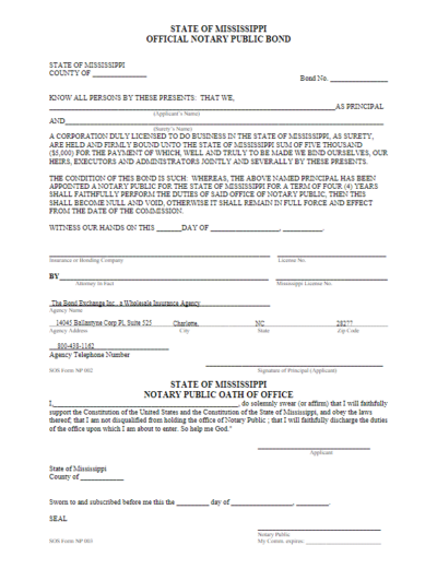 Mississippi Notary Public Bond: A Comprehensive Guide