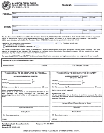 North Dakota Auctioneer Bond: A Comprehensive Guide