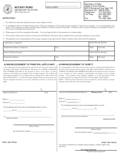 North Dakota Notary Public Bond: A Comprehensive Guide