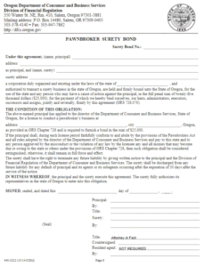 Oregon Pawnbroker Bond: A Comprehensive Guide