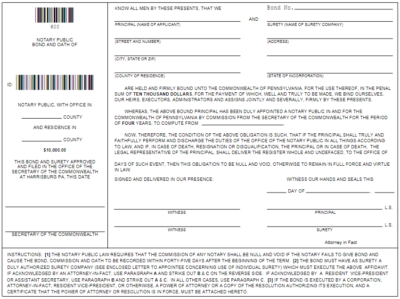 Pennsylvania Notary Public Bond: A Comprehensive Guide