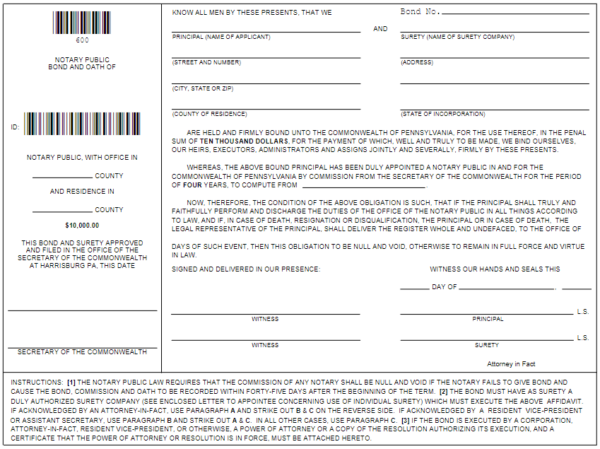 Pennsylvania Notary Public Bond: A Comprehensive Guide