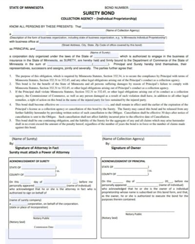 Minnesota Collection Agency Bond: A Comprehensive Guide
