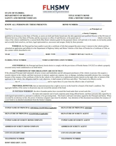 Florida Lost Title Bond: A Comprehensive Guide