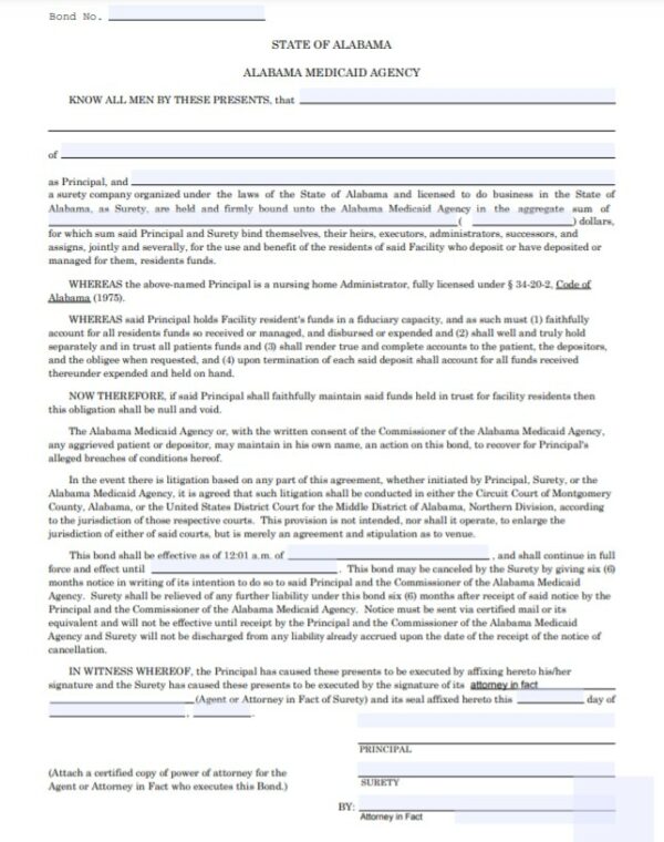 Alabama Medicaid Agency Bond: A Comprehensive Guide