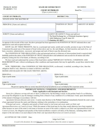 Connecticut Executor Bond: A Comprehensive Guide