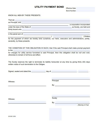 California Utility Deposit Bond: A Comprehensive Guide
