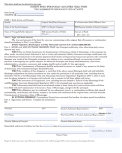 Mississippi Public Adjuster Bond: A Comprehensive Guide