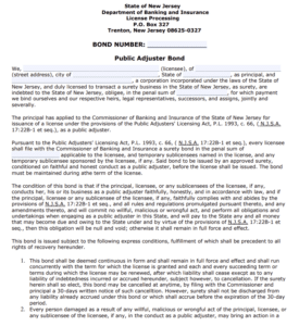 New Jersey Public Adjuster Bond: A Comprehensive Guide
